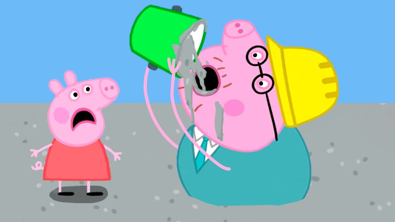 DADDY PIG LIKES CONCRETE - YouTube