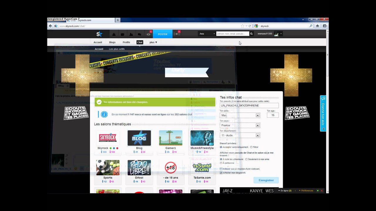 Tuto multiconnexion Skyrock.com chat - YouTube