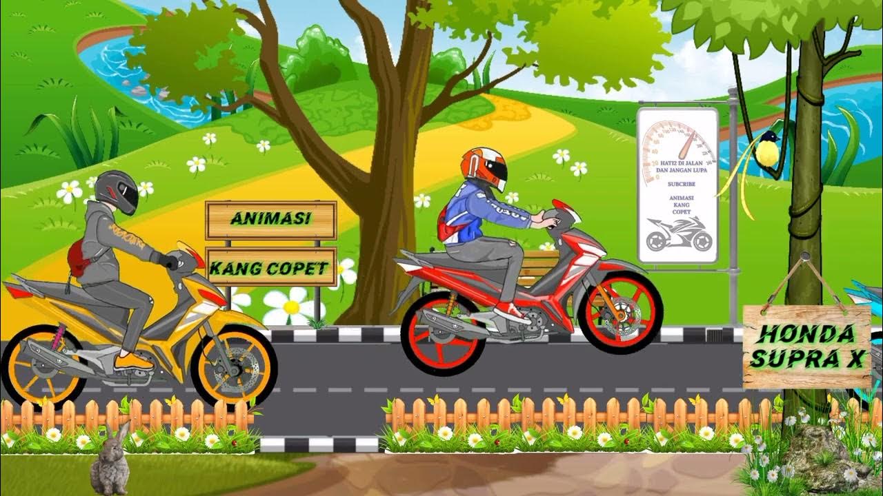 ANIMASI MOTOR HONDA SUPRA X 125 SUNMORI - YouTube