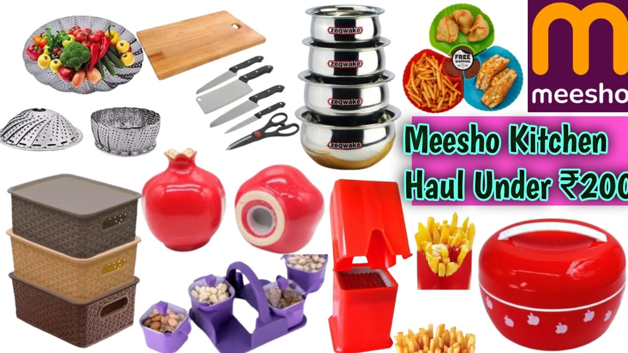 *Huge* Meesho Haul | Meesho Kitchen Haul Under ₹200 | Meesho Kitchen ...