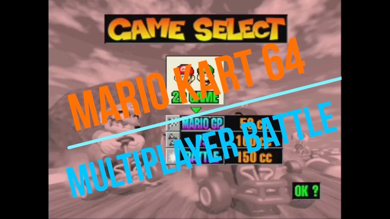 Mario Kart 64 - Multiplayer - Battle - Big Donut - Mario vs Donkey Kong ...