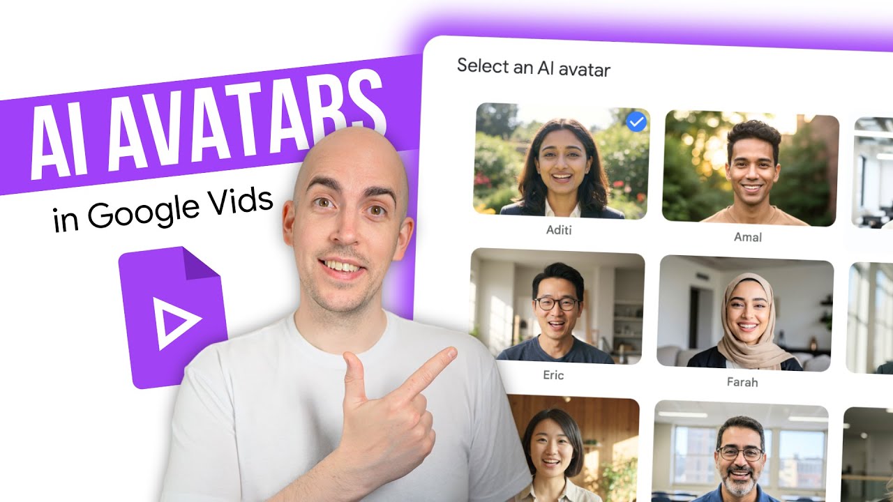 Generate Free AI Avatars in Google Vids - YouTube