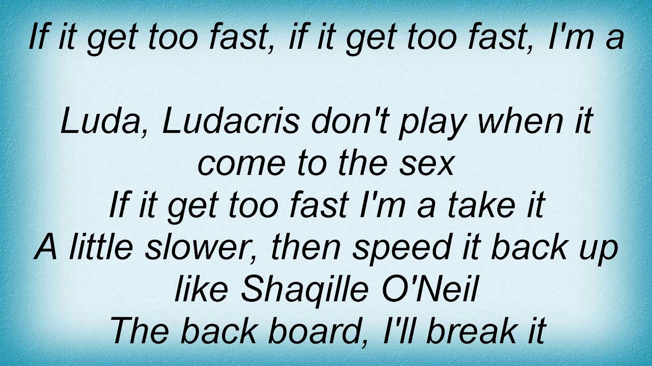 Shawnna - Take It Slow Lyrics - YouTube