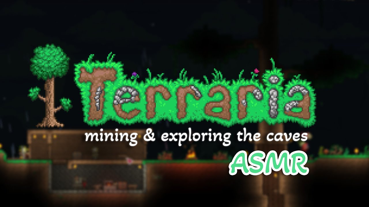 ASMR Terraria | Mining and Gather Resources (soft whisper, game sound ...