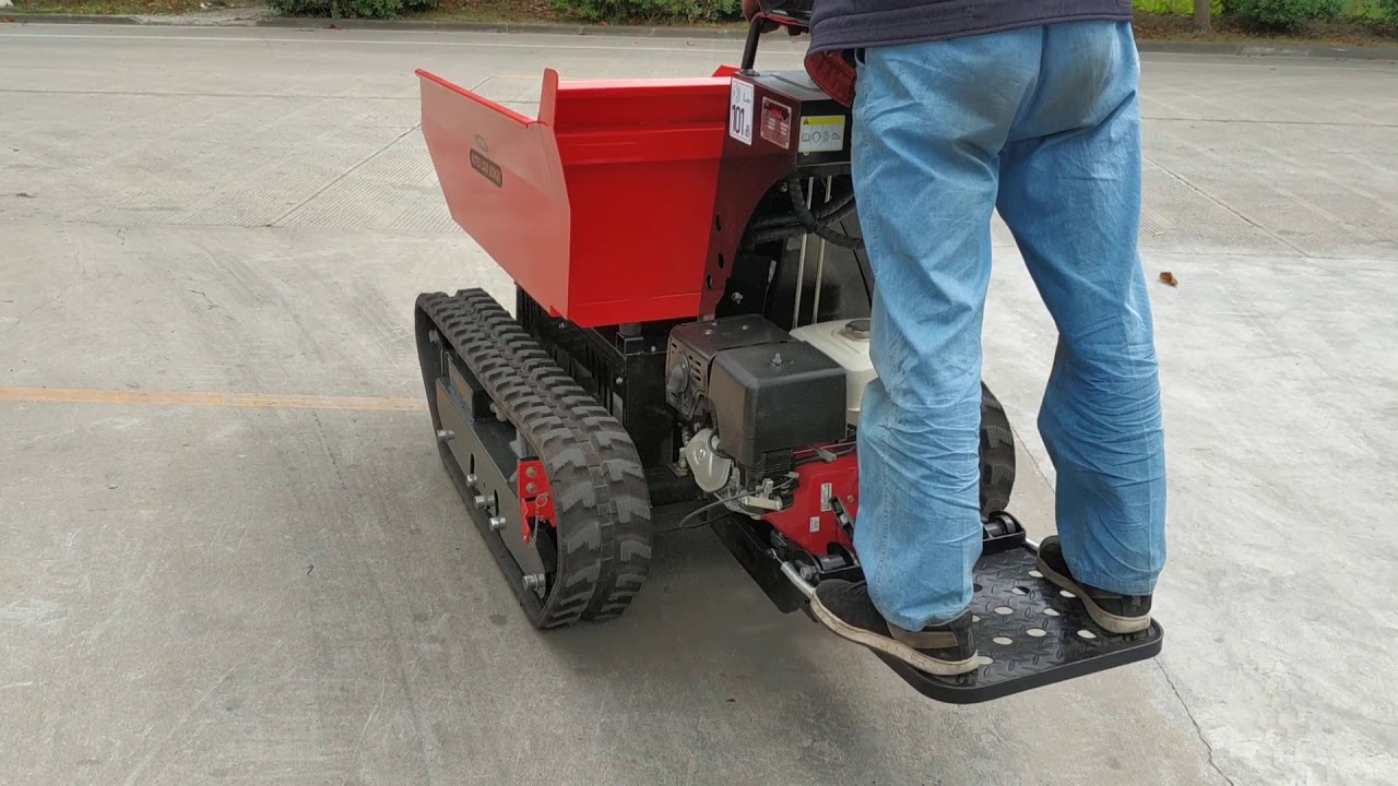 BY800S top sale track power barrow - YouTube