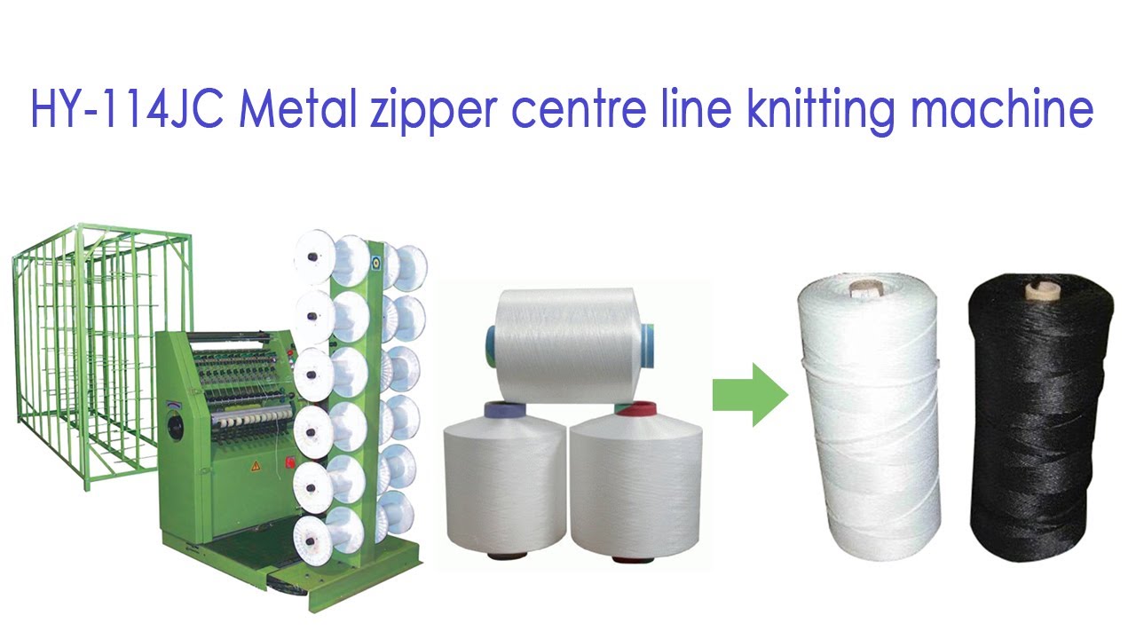 HY-114JC zipper centre line making machine - YouTube