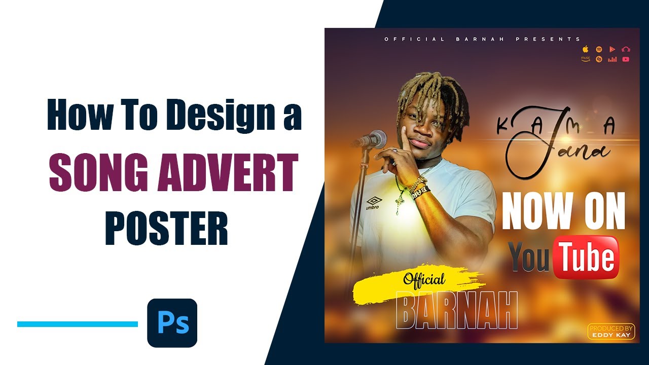 HOW TO DESIGN A SONG ADVERT POSTER OR CLUB PARTY POSTER USING PHOTOSHOP ...