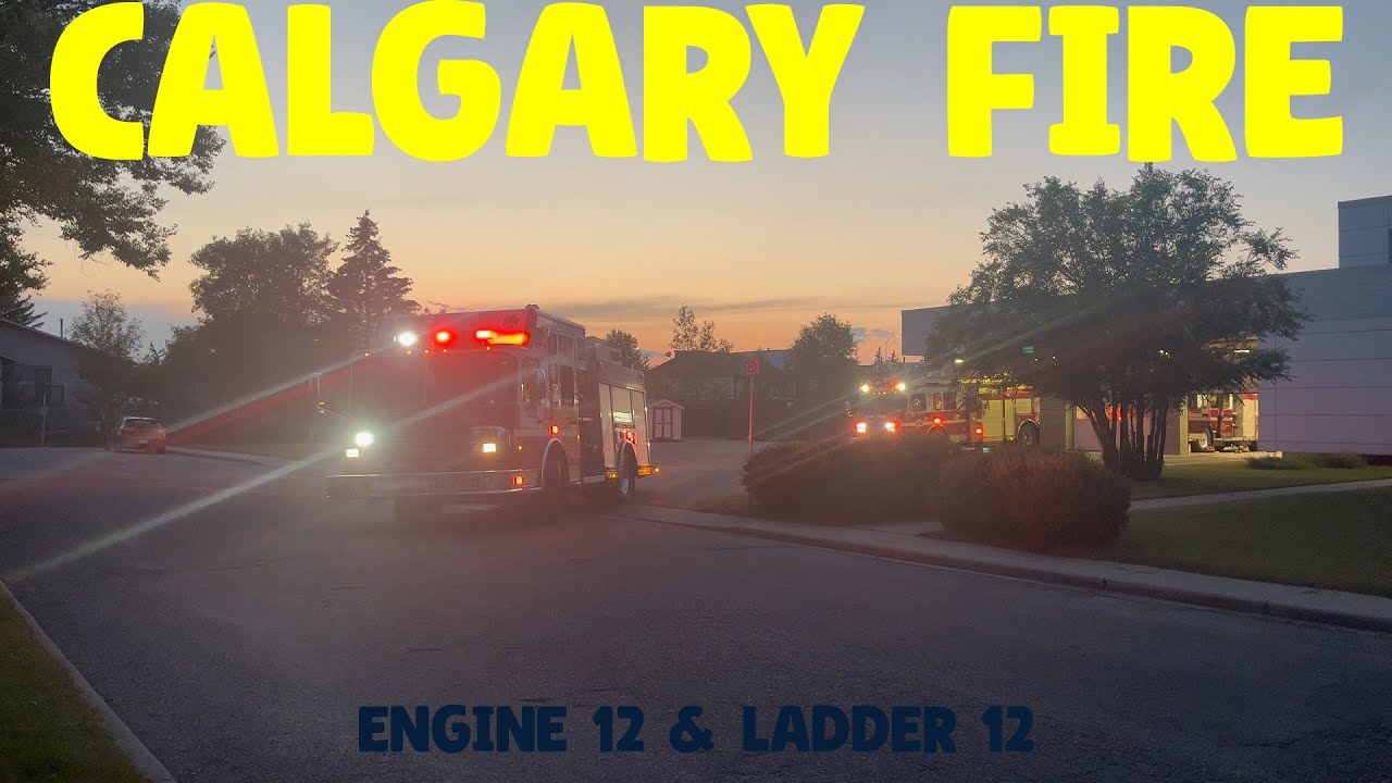**BLUE LIGHTS** Calgary Fire Engine 12 & Ladder 12 Responding HOT! To ...