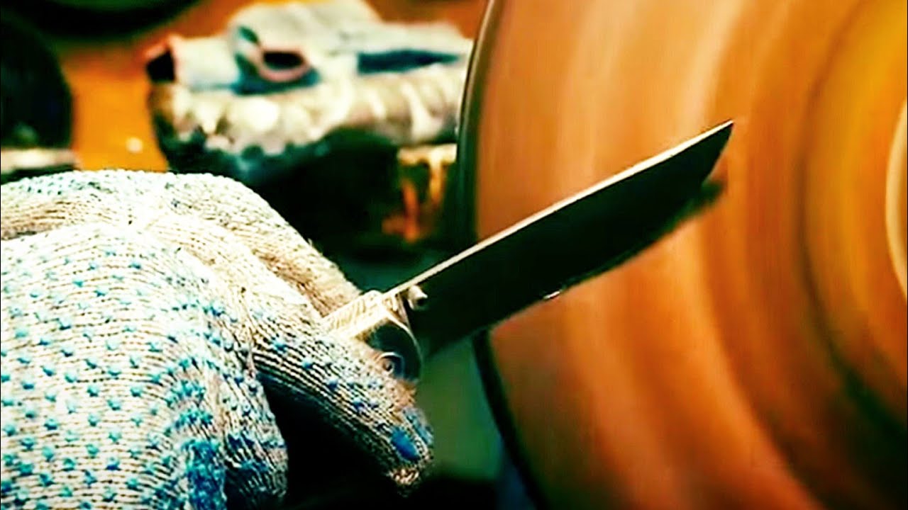 Making a folding knife from an old spring. With your own hands, Self ...