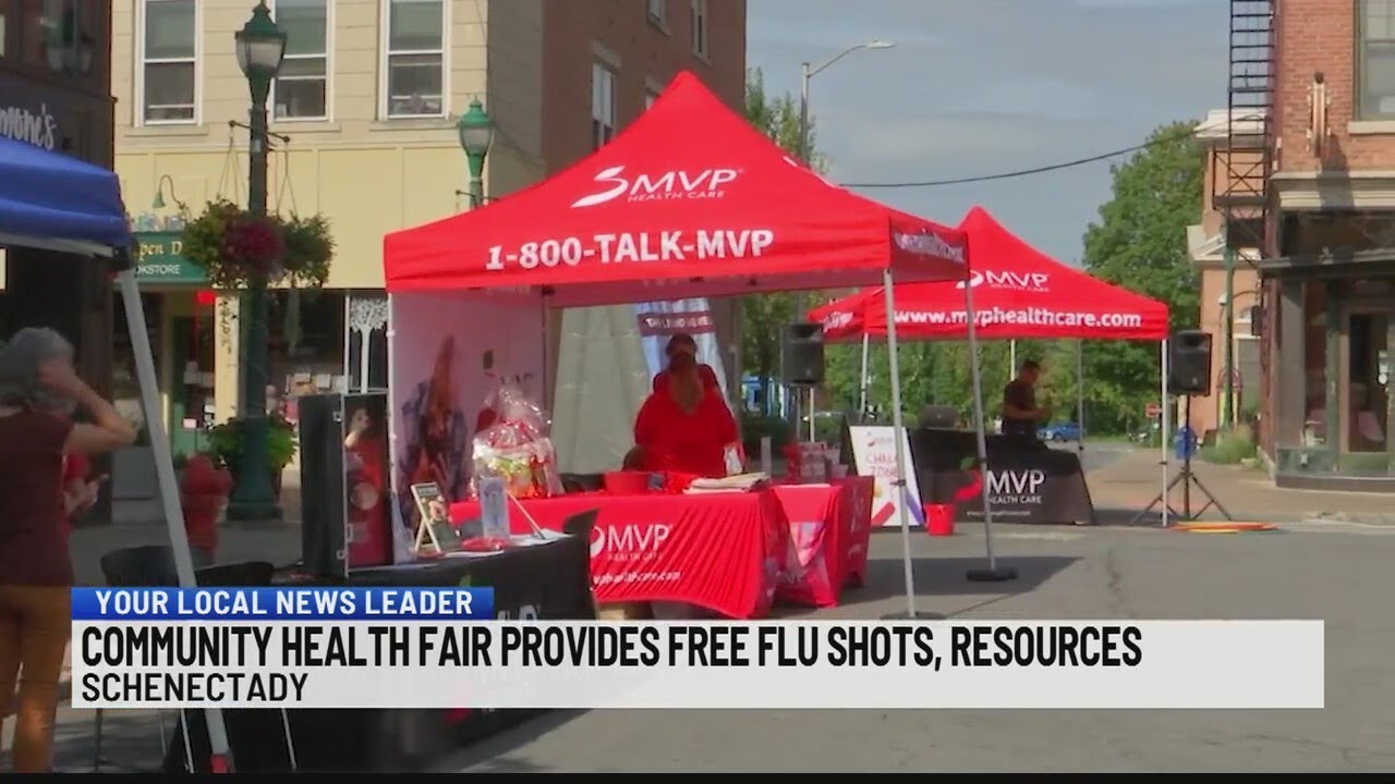 Community health fair provides free flu shots, resources - YouTube