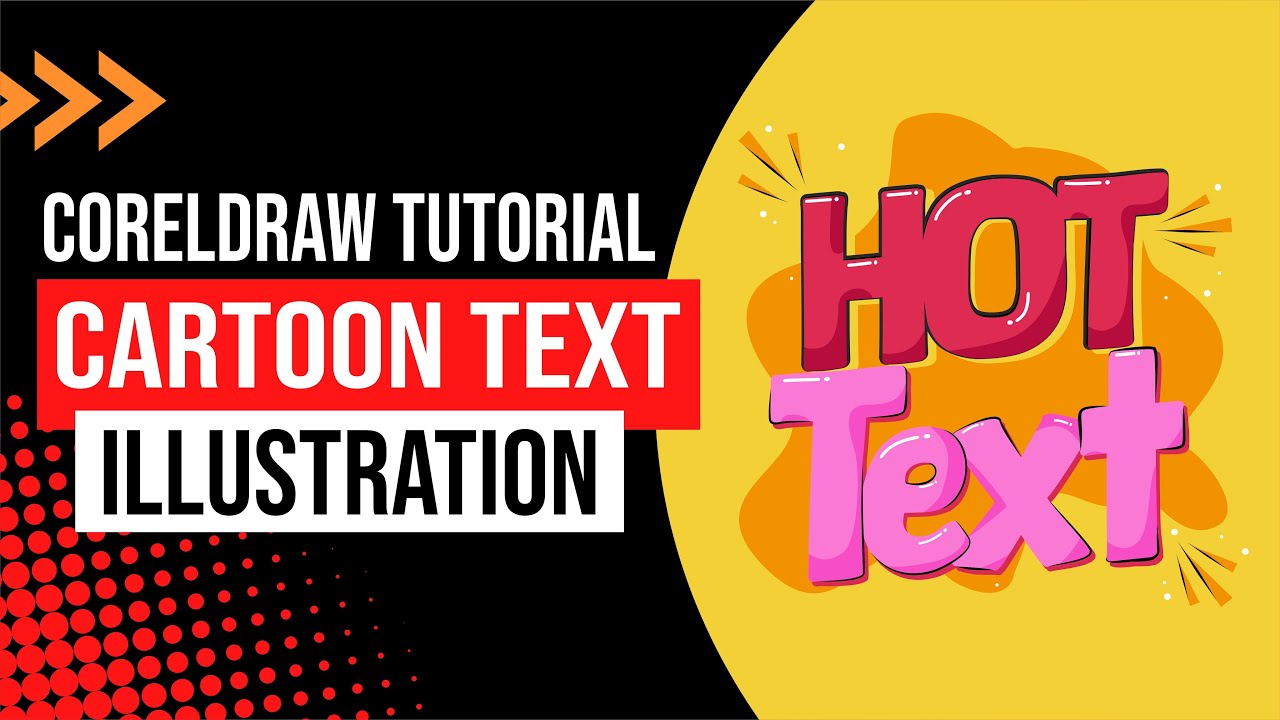🔥 CorelDraw Tutorial: Cool Calligraphy Cartoon Text Effect | STEP BY ...