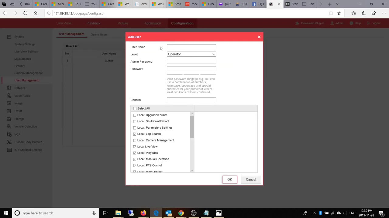 How to create new user in OEM Hikvision NVR - YouTube