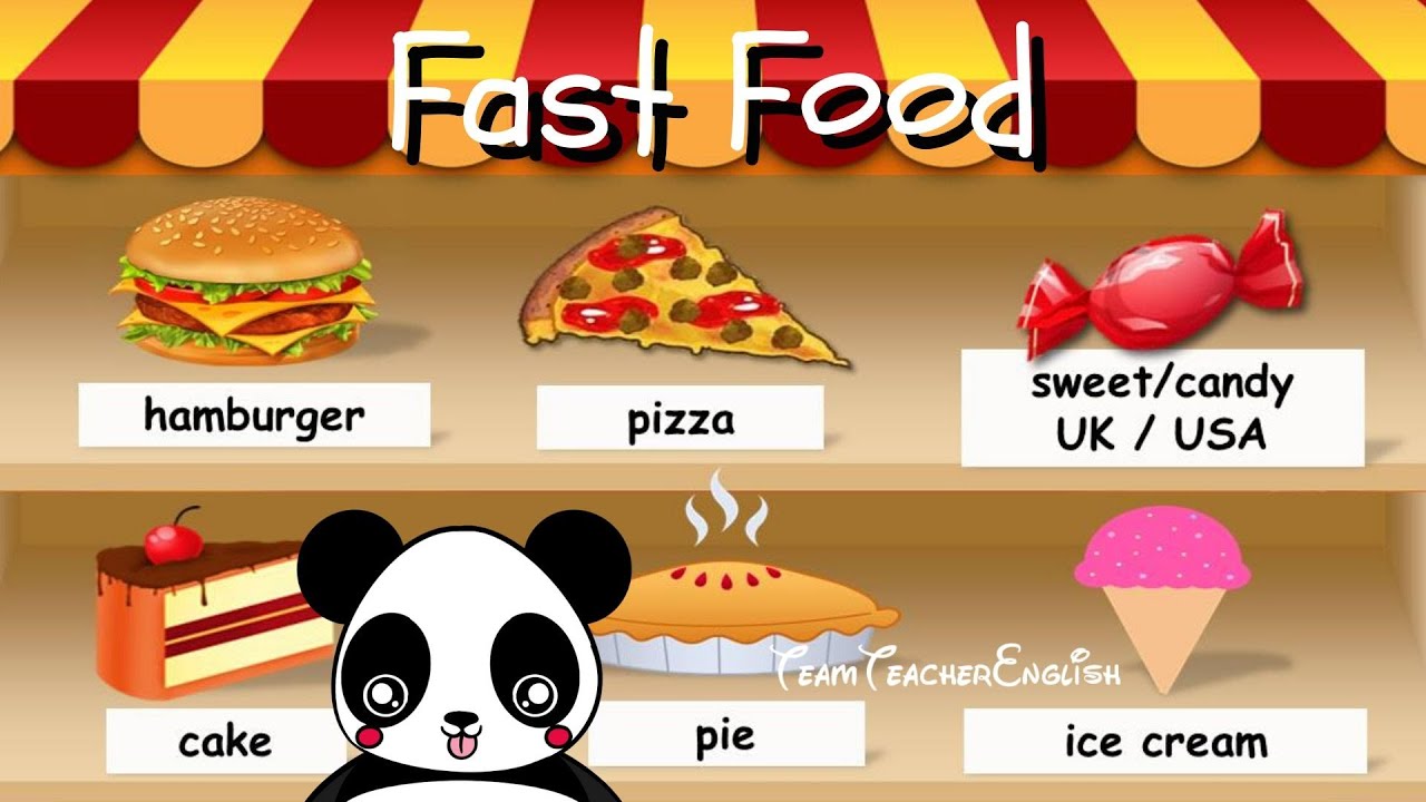 Fast Food - Vocabulary (English Speaking Practice) | English Lesson ...