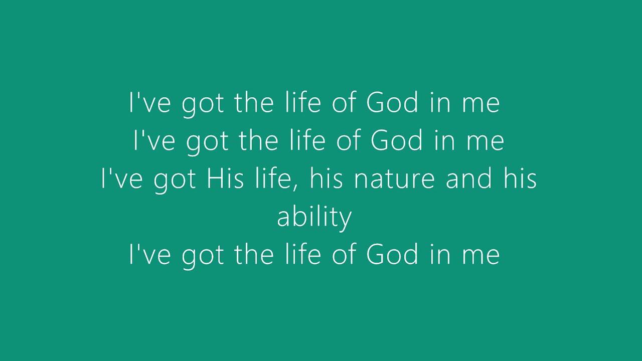 I've Got the Life of God in Me - YouTube