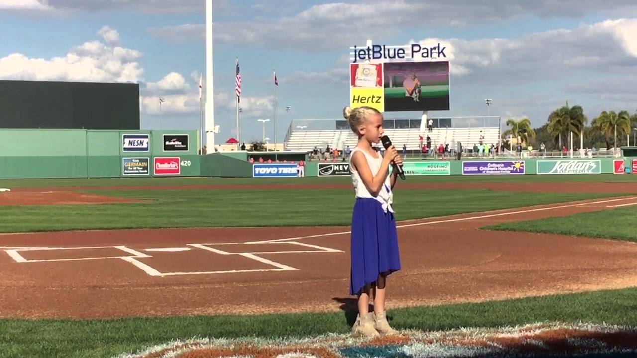 Sloan Wheeler National Anthem Boston Red Sox spring training 2/29/2016 ...