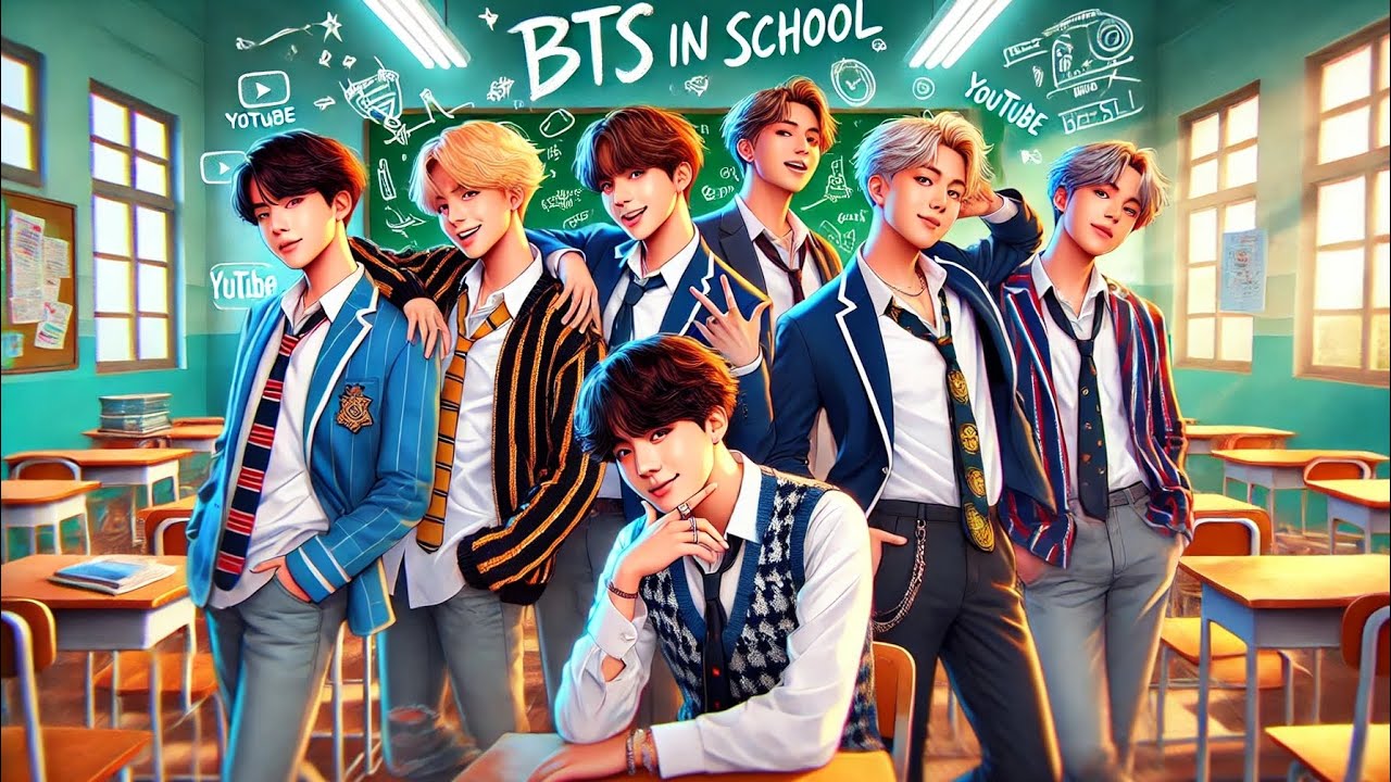 BTS in School 🎒😂🤣[ BTS WORLD]💜 - YouTube