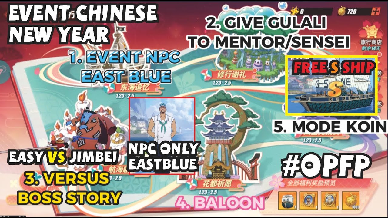 HOW TO CLEAR EVENT CNY, GET NEW FREE SHIP AND NPC ONLY EAST BLUE - ONE ...