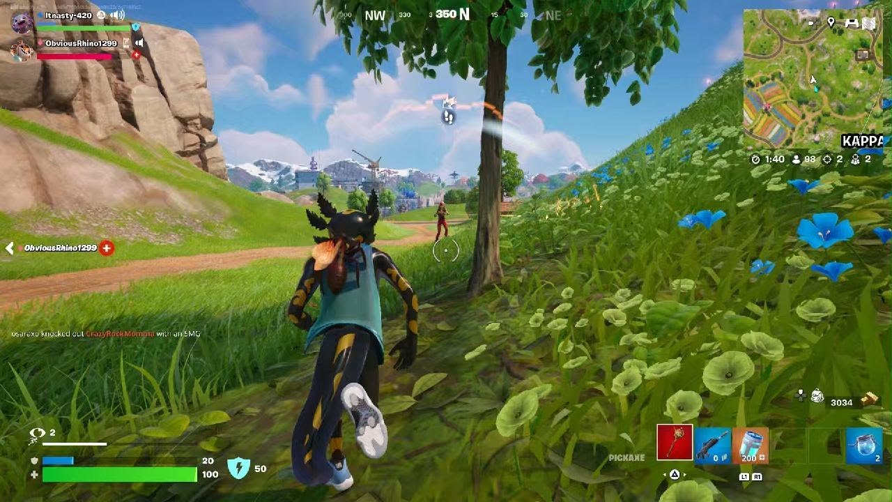 Fortnite with the picaxe - YouTube