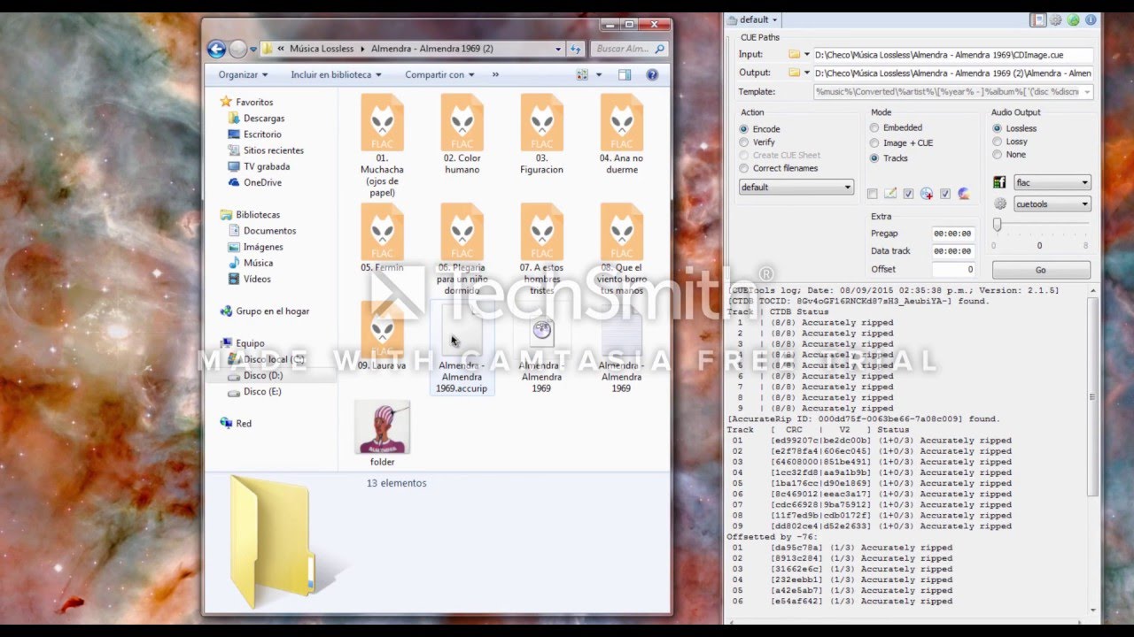 Separar archivos flac con CUETools (16 bits a 44.1 kHz) - YouTube