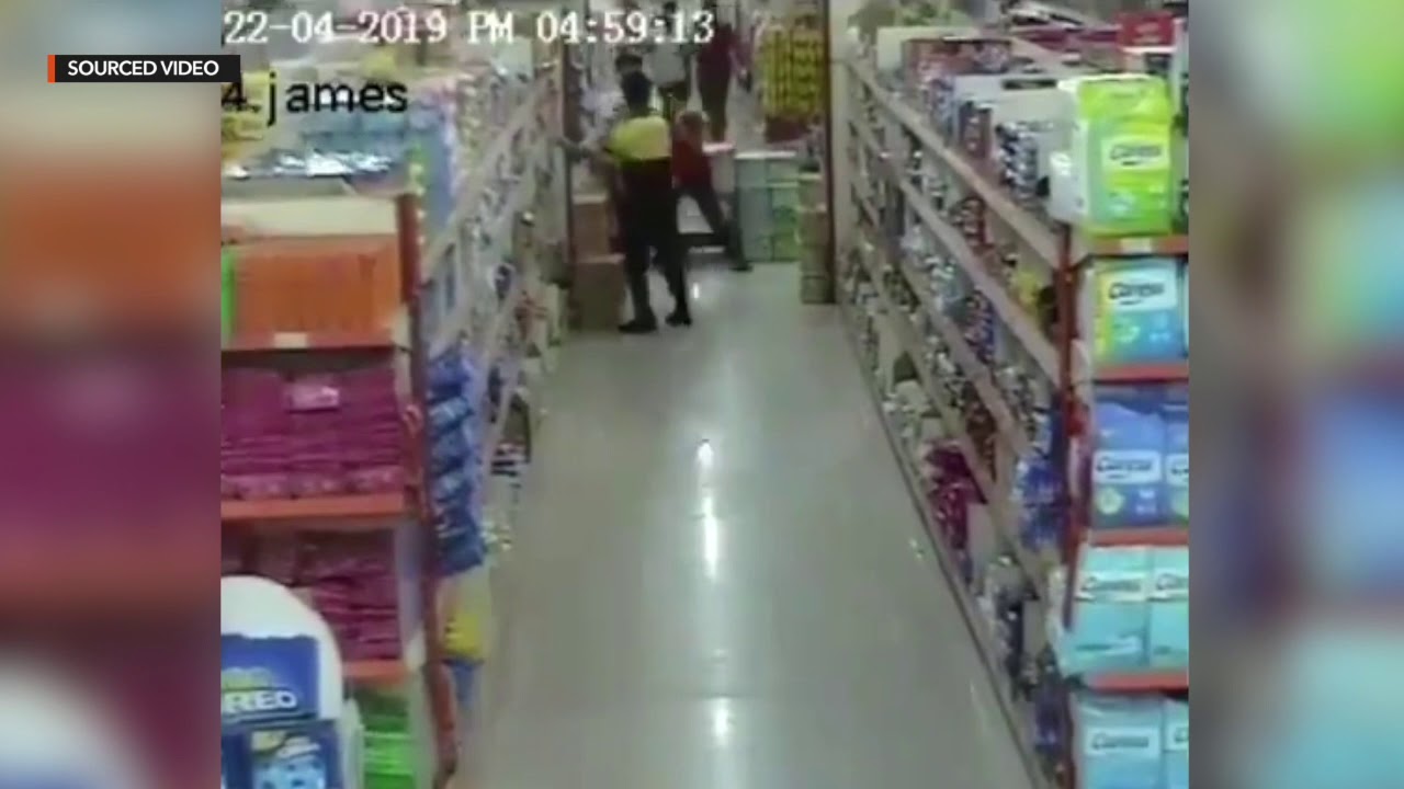 WATCH:CCTV captures scene inside Chuzon Supermarket during quake - YouTube