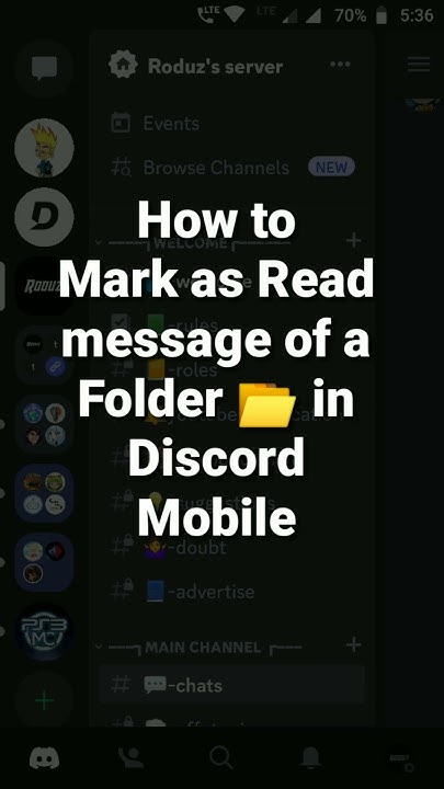 How to Mark as Read message of a Folder 📂 in Discord Mobile #roduz #discord #howto #how # ...
