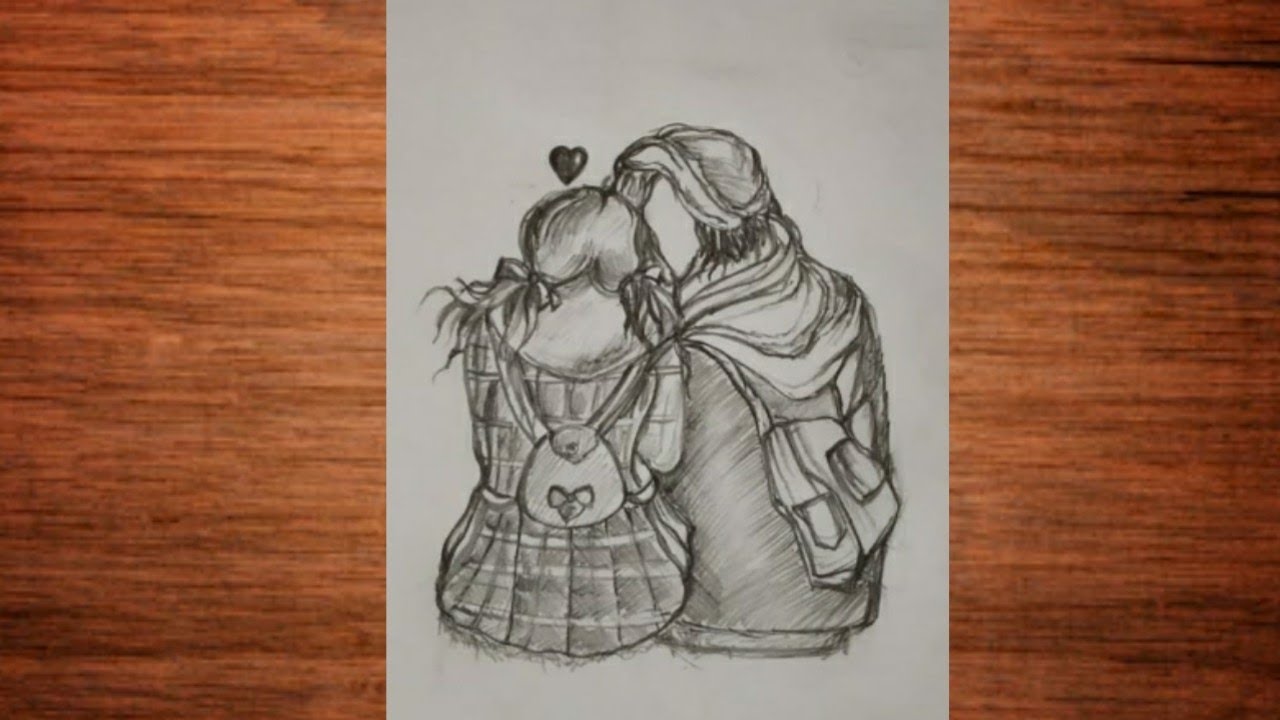 How to draw a cute couple//how to draw Romantic couple with pencil ...