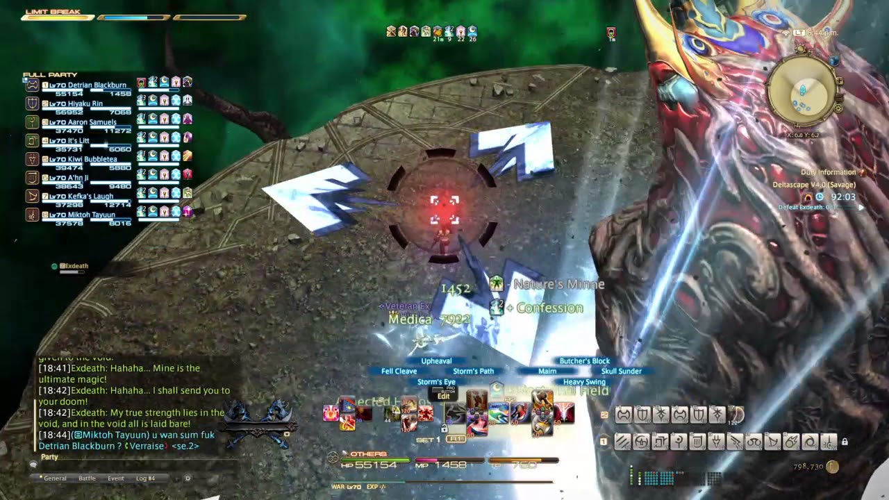 FFXIV O4S Exdeath Kill WAR PoV - YouTube