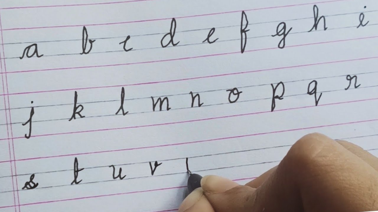 How to Abcd cursive small letters||Alphabet cursive small letters # ...