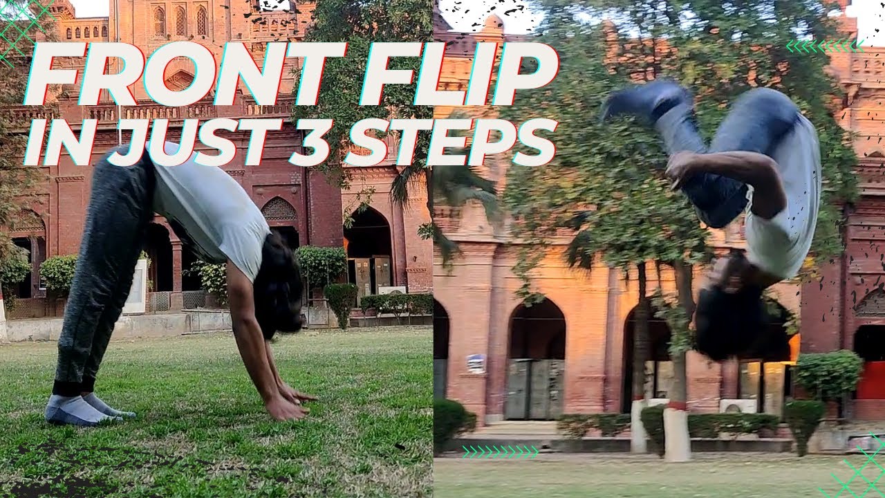 How to Front Flip Tutorial | Only 3 Steps to Learn #frontflip # ...