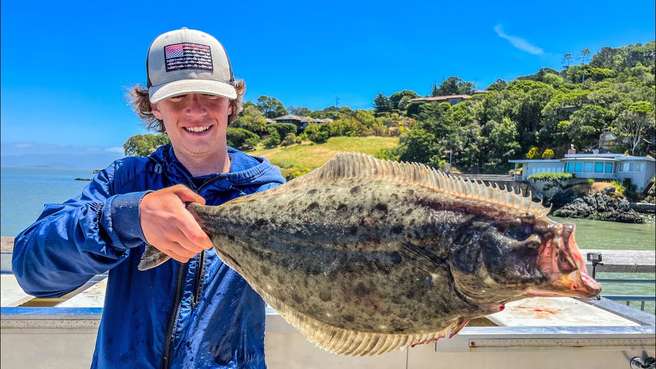 Multi Species Day Halibut Fishing From A Pier | Bay Area Fishing - YouTube