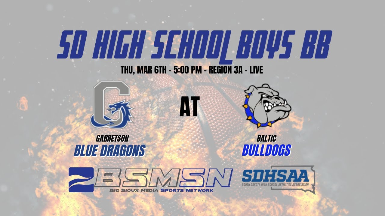 Region 3A: Baltic vs Garretson - Boys Basketball - 3/6/25 - YouTube