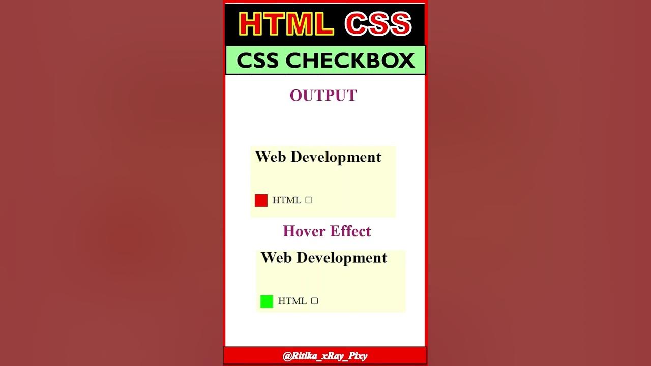 Checkbox Css Shorts Webdevelopment Youtube