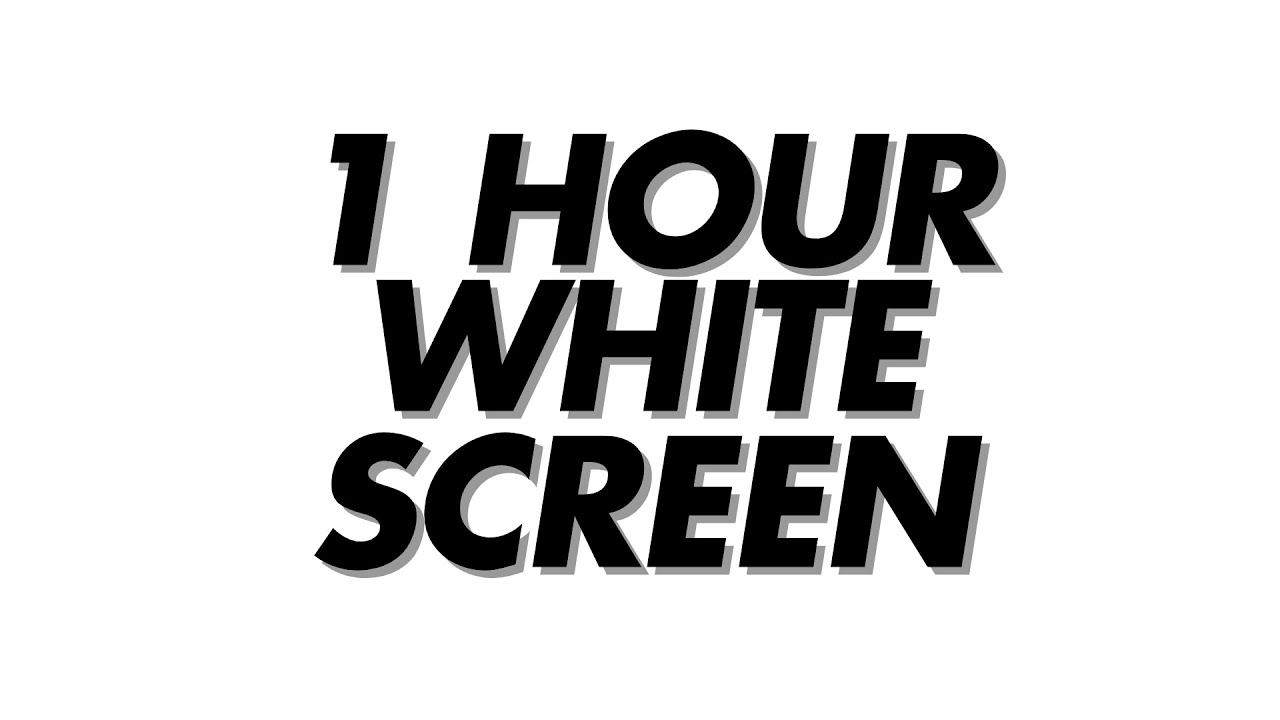 White Screen | 1 Hour of White Screen in HD | Pure Light, No Ads - YouTube