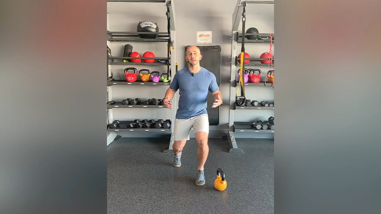 Iso Heel Raise Split Squats w/KB Transfers - YouTube