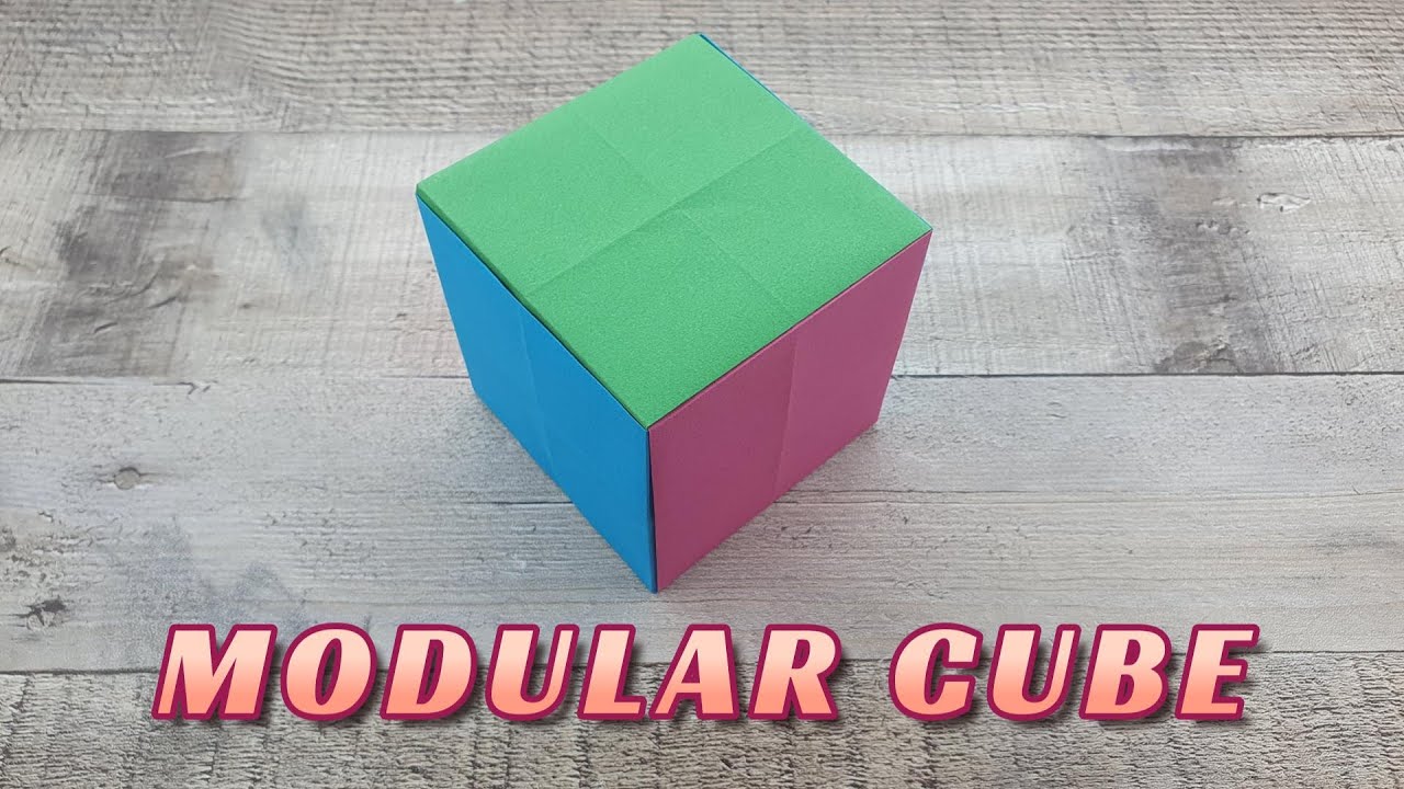 Origami modular paper cube with Ski #origami #modularorigami - YouTube