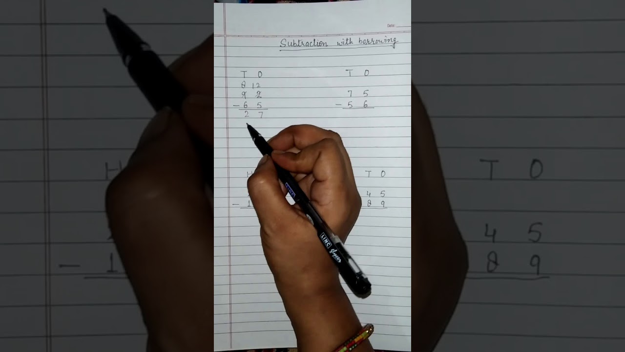 Subtraction With Borrowing YouTube Subtraction With Borrowing YouTube