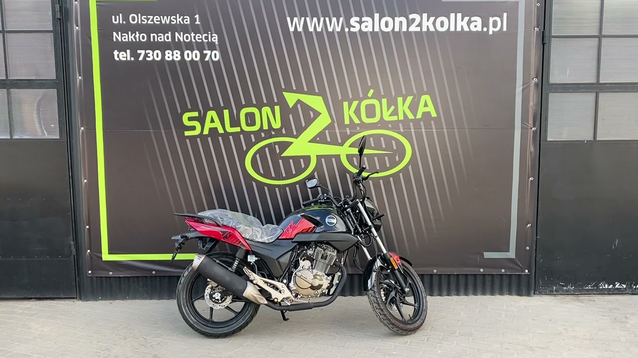 Motocykl Junak 125CC RZ 125 czarno-czerwony - prezentacja i ...