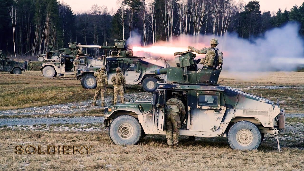 US Paratroopers Fire the TOW Missile from the HMMWV Platform - YouTube