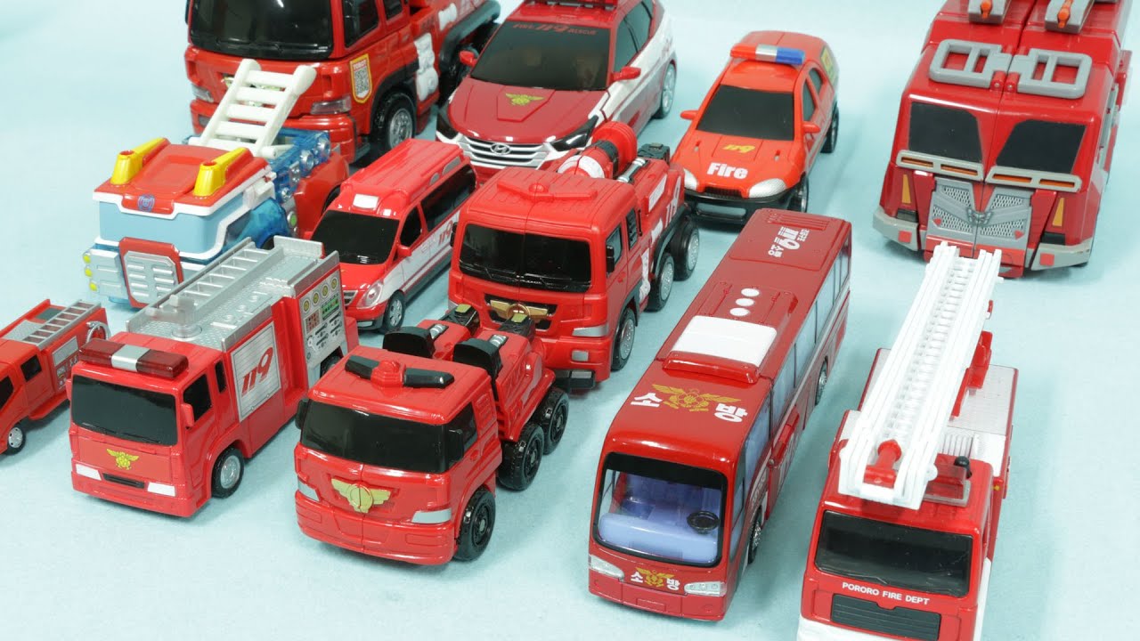 Fireengine red color Carbot TobotR Transformers Transformation Car Toys ...