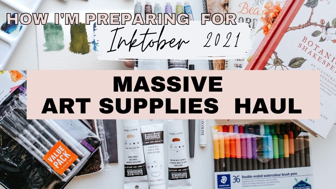 Art Supplies and Book Haul | Getting ready for Inktober | Relaxing ...