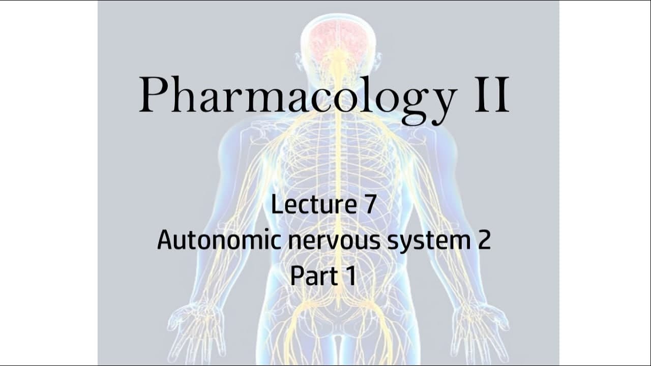 Pharmacology II Lec 7 part 1 - YouTube