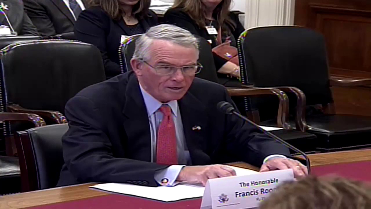 Congressman Francis Rooney testifies before House Appropriations on ...