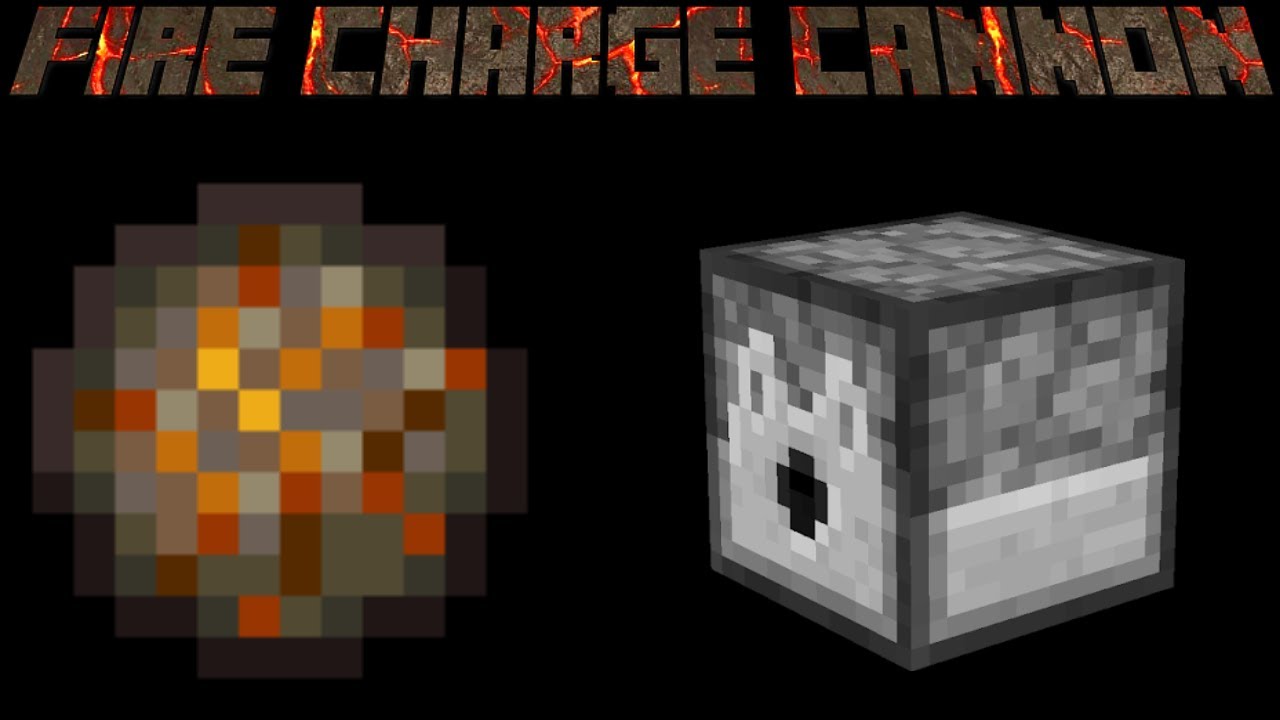 Minecraft Fire Charge Cannon Tutorial - YouTube