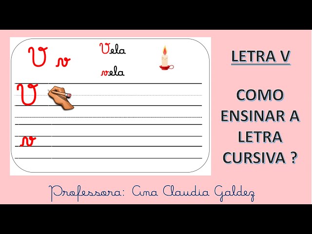 Letra V Em Caligrafia
