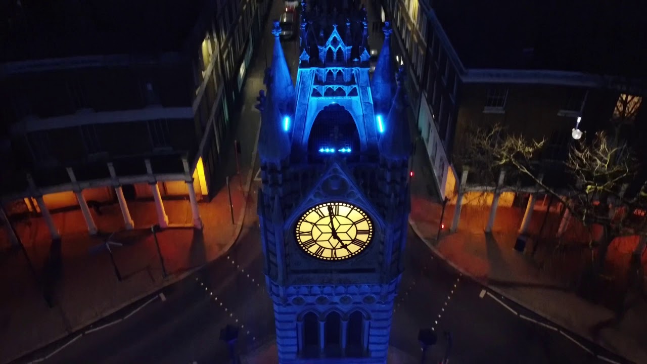 Over the top (gravesend’s clocktower) dji mini 2 - YouTube