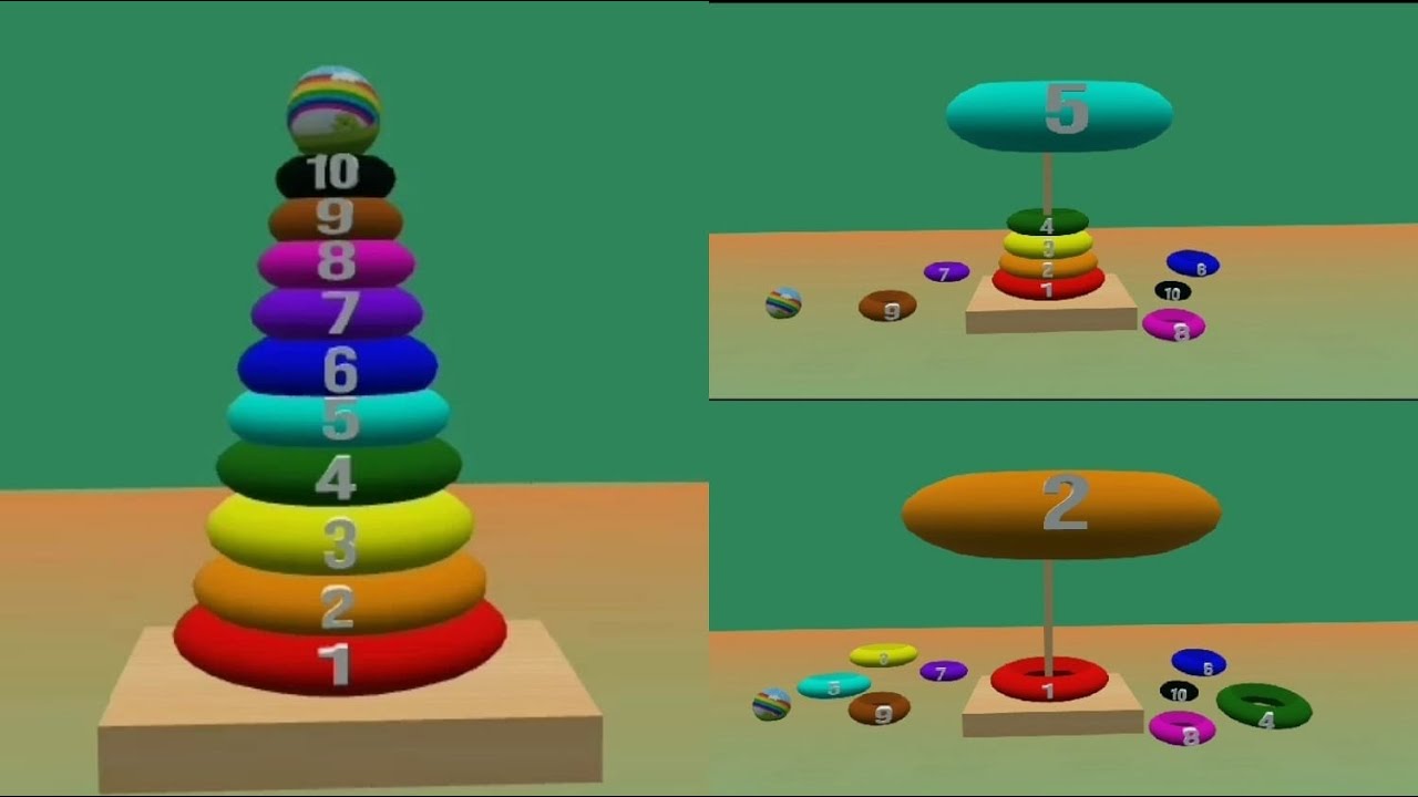 Back Counting 10 To 1 Rings | Best math activity for kids # ...