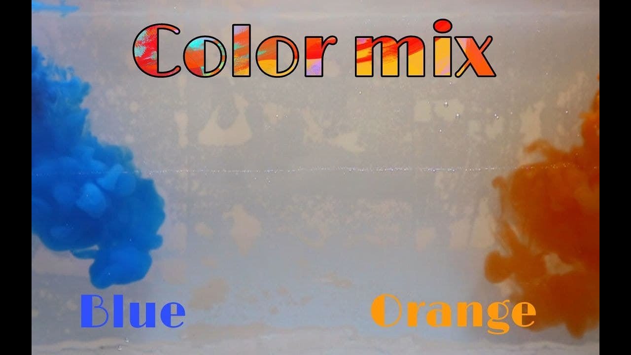 Amazing color mix blue with orange - YouTube