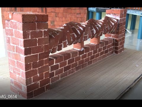 Building Mini Brick Twisted Walls With Models And Models - YouTube