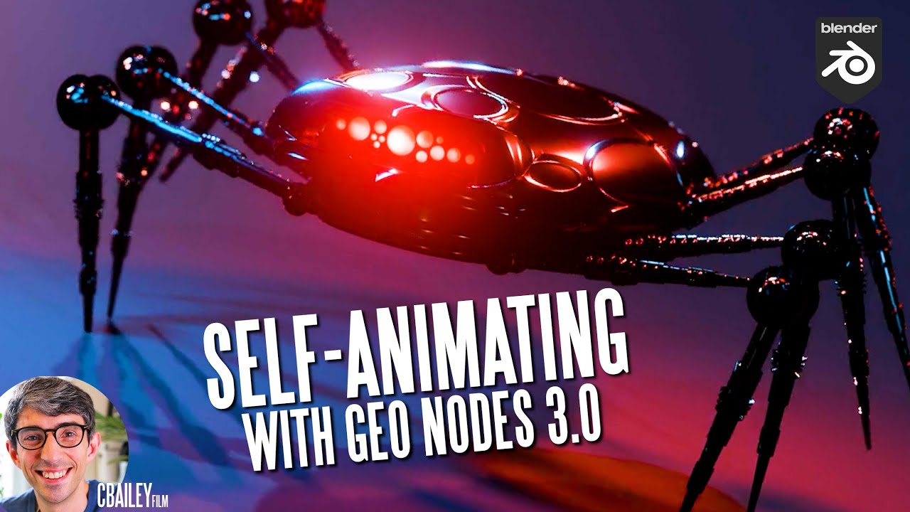 Self-Animating Robot Spider - Geometry Nodes Blender 3.0 Beginner ... Self-Animating Robot Spider - Geometry Nodes Blender 3.0 Beginner ...