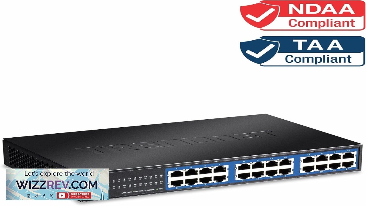 TRENDnet 24 Port Unmanaged Gigabit GREENnet Desktop Switch Ethernet ...